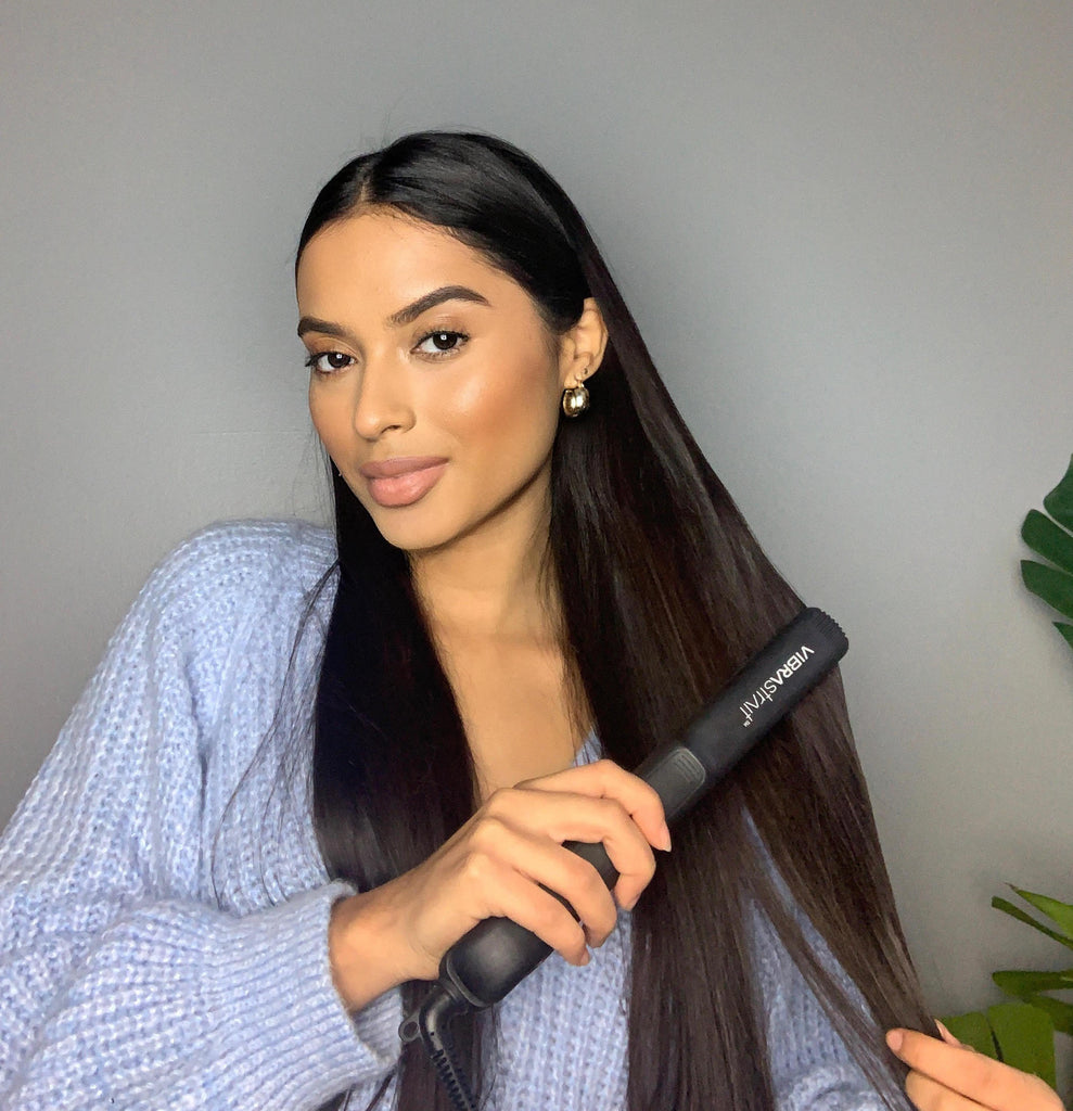 VIBRASTRAIT PRO 1" VIBRATING FLAT IRON, VIBRATION SAVES YOUR HAIR ...